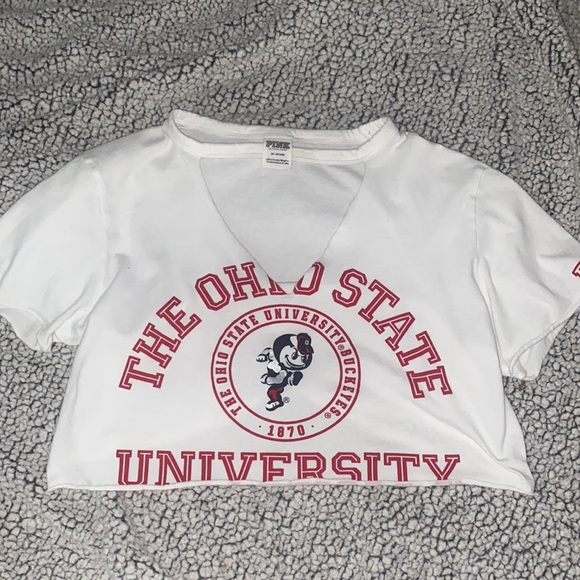 PINK Victoria's Secret | Tops | Pink Victorias Secret Ohio State Crop ...